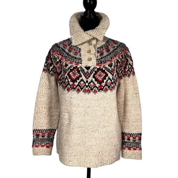 Country Door | Sweaters | Country Door Fair Isle Sweater Wool Blend ...